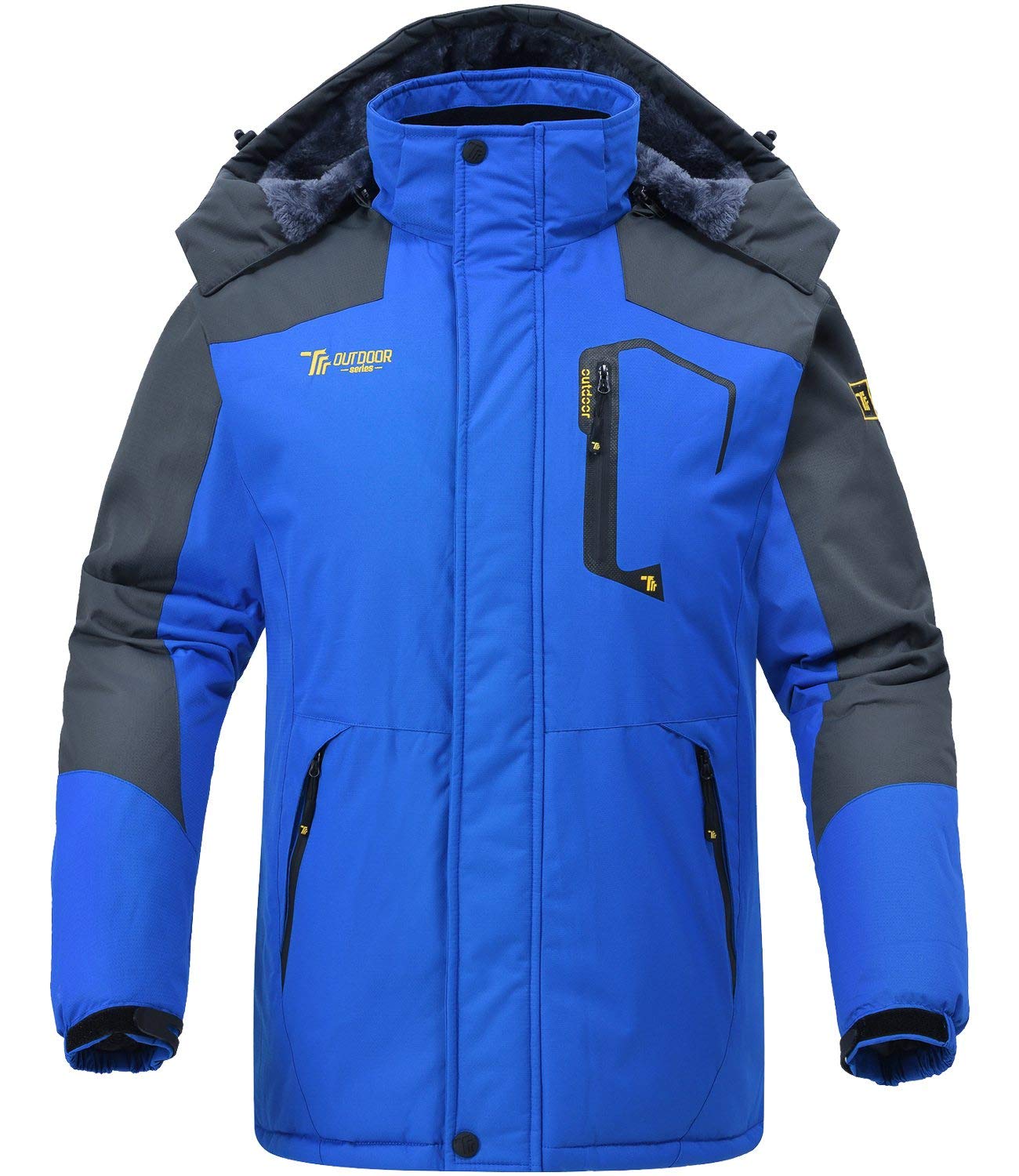 Rdruko Men's Ski Snow Jacket Waterproof Insulated Fleece Outdoor ...