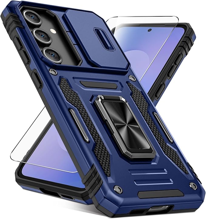 Caka for Samsung Galaxy S25 FE Case [HD Screen Protector] [Full Camera ...