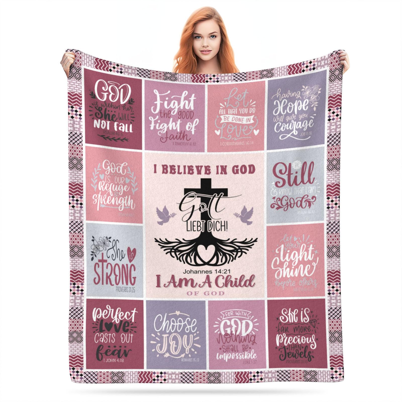 Amazon.com: SEGXCFL Christian Gifts Blanket for Women Men Girls Teens ...