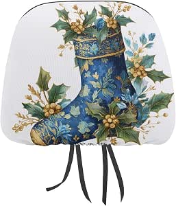 Amazon.com: Watercolor Blue And Gold Christmas Sock Printed Car ...