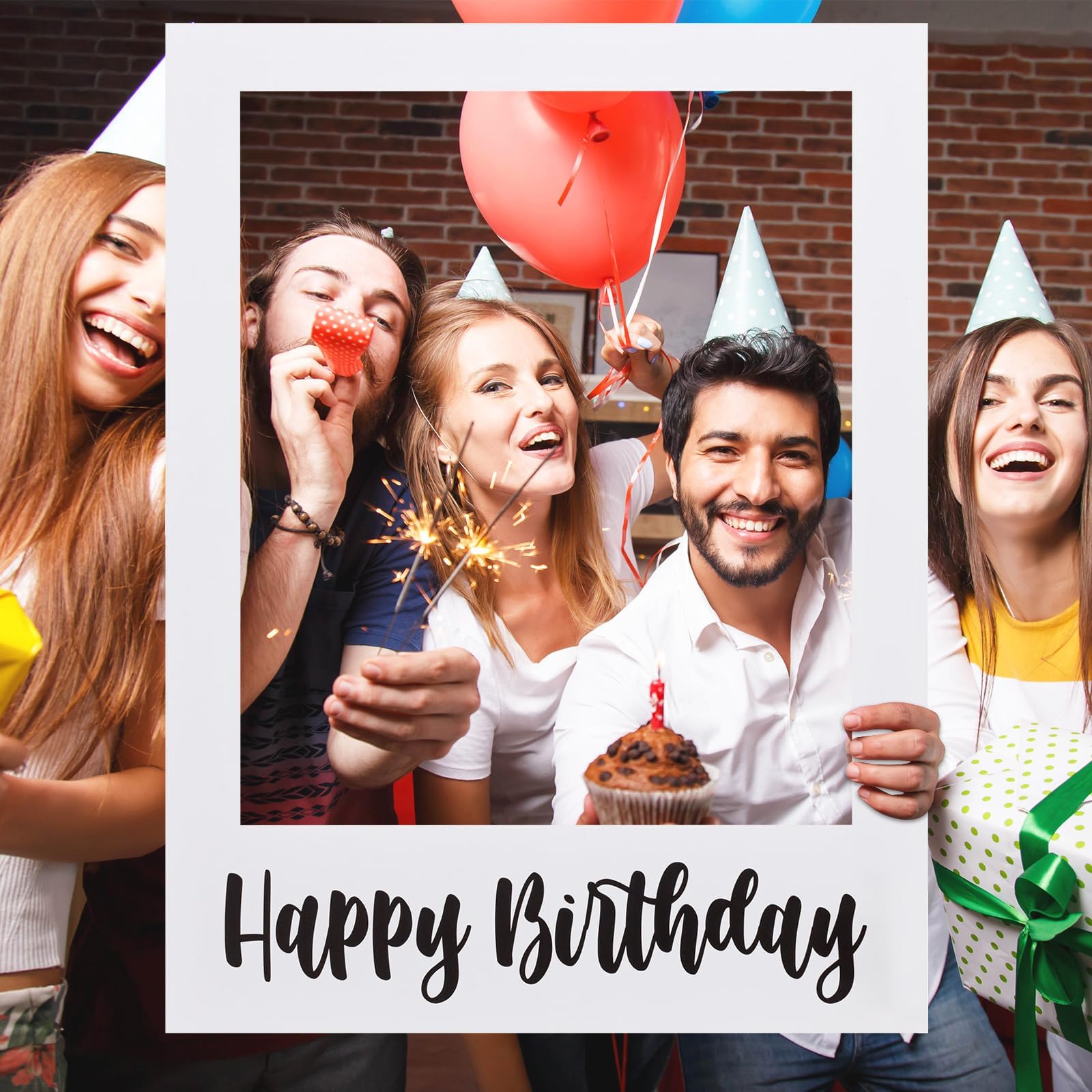 Amazon.com: Inflatable Selfie Frame,Photo Booth Frame, Happy Birthday ...