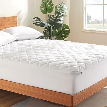 Amazon.com: SLEEP ZONE Flat Mattress Cover Full Size, Non Slip Quilted ...