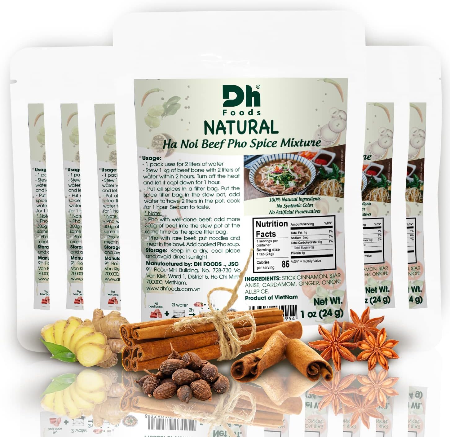 Amazon.com : Old Man Que Huong Pho Bac Spice Seasoning (3 Packs)- Gia ...