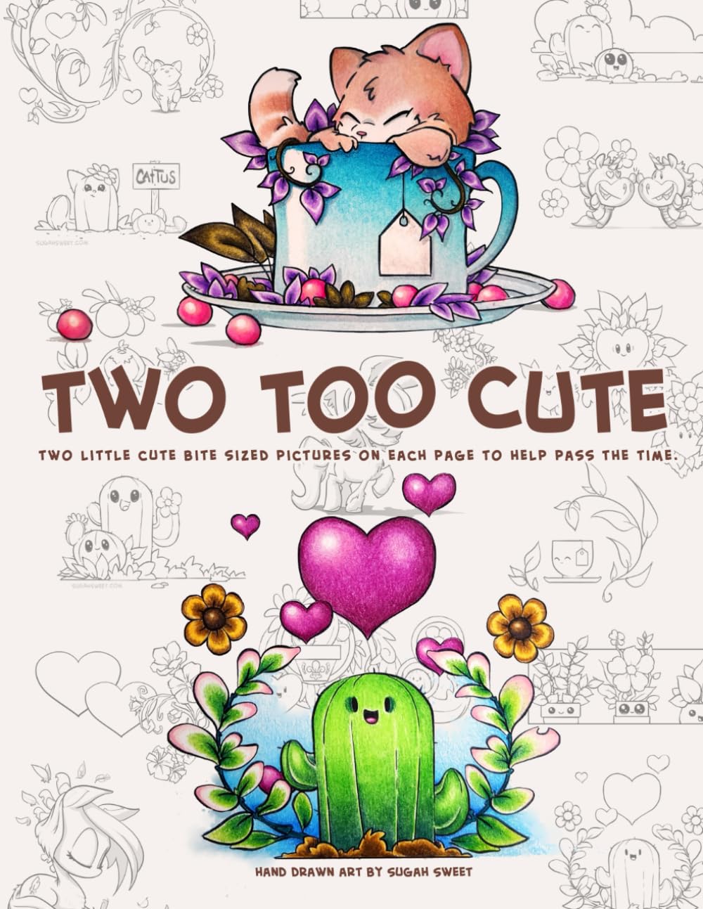 Amazon.com: Two Too Cute: Coloring Book for Adults and Teens Featuring ...