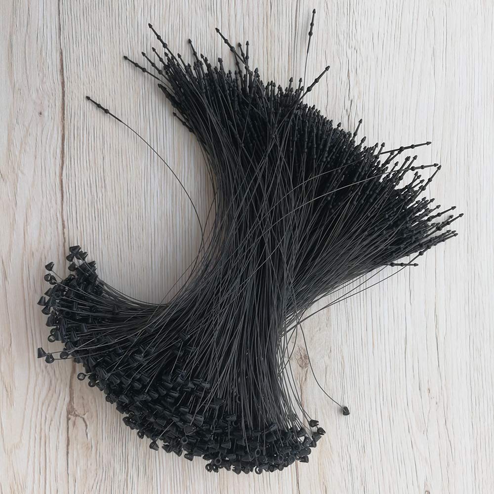 Snapklik.com : 1000 Pcs 5 Inch Plastic Fastener Hang Tag Black Snap ...