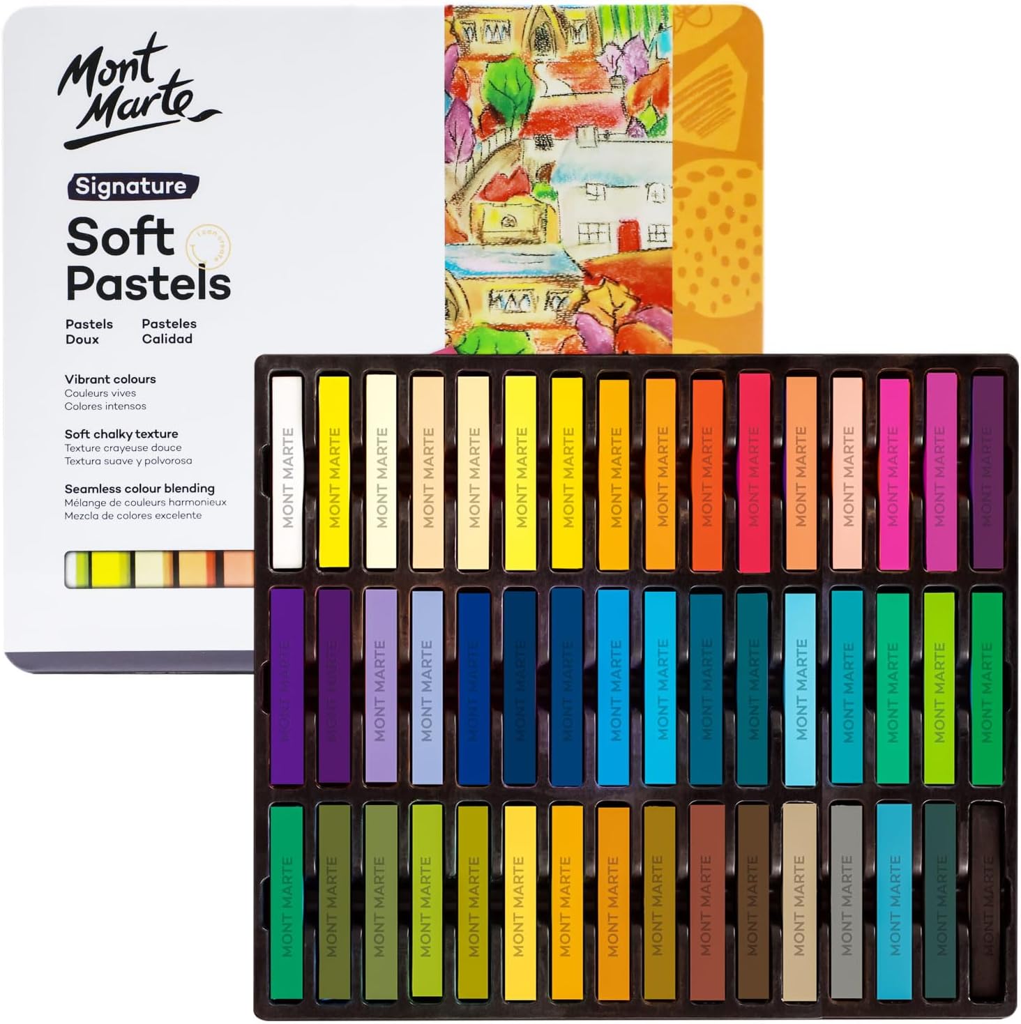 Amazon.com : COLOUR BLOCK 130pc Soft Pastel Set & Blending Tools I ...
