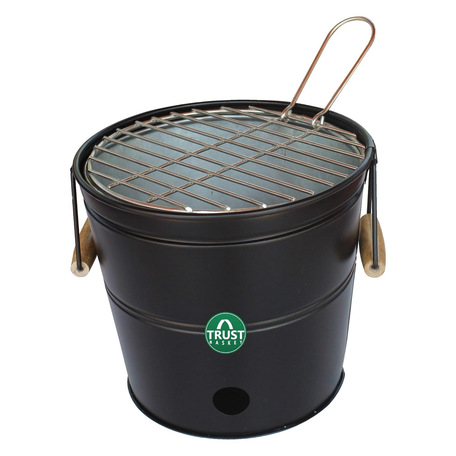 TrustBasket Portable Barbeque Bucket Set –Round Portable Charcoal BBQ ...