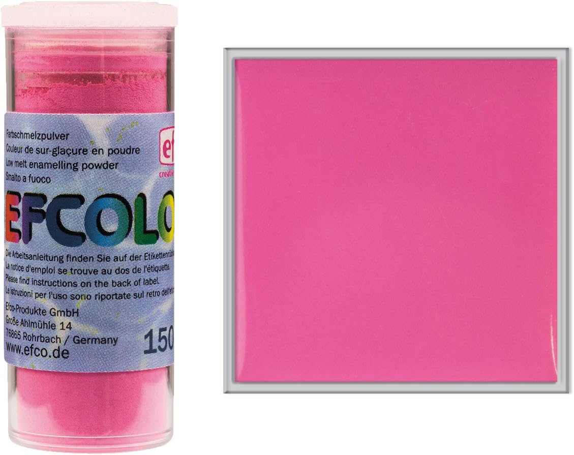 Efcolor 10 ml Opaque Low Temperature Enamelling Powder, Bright Pink ...