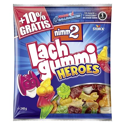 nimm2 Lachgummi Heroes +10% Gratis (1 x 248g) : Amazon.de: Lebensmittel ...