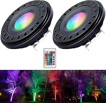 Noobibaba PAR36 LED Bulb Color Changing, RGB PAR36 LED Landscape ...