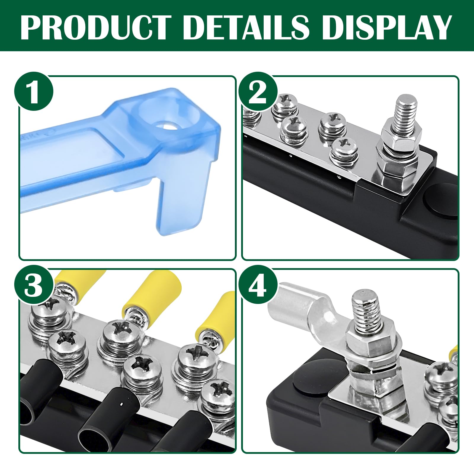 12v 150a Bus Bar Marine 1 4 Power Distribution Block
