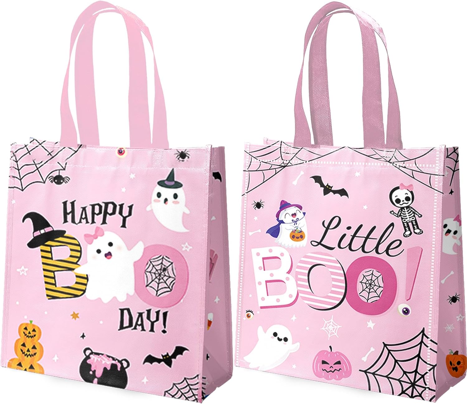 Amazon.com: HABDJILTY 20Pcs Halloween Little Boo Bags，Black and Pink ...