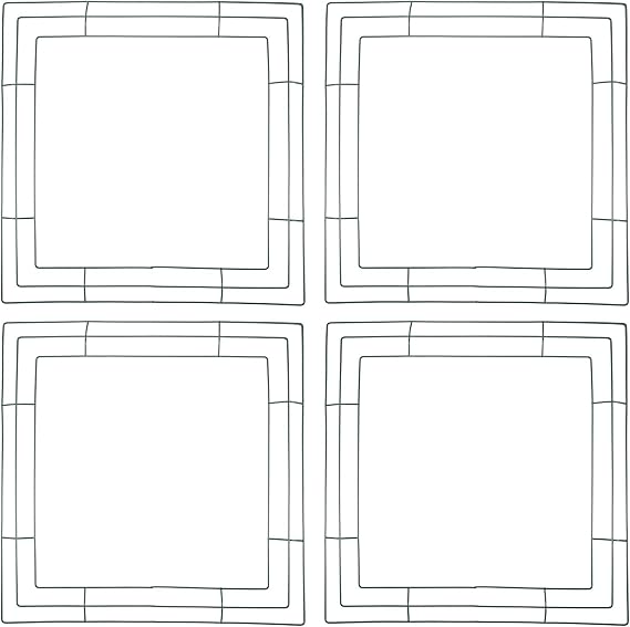 Amazon.com: Patelai 4 Pieces Square Wire Wreath Frame Christmas Holiday ...