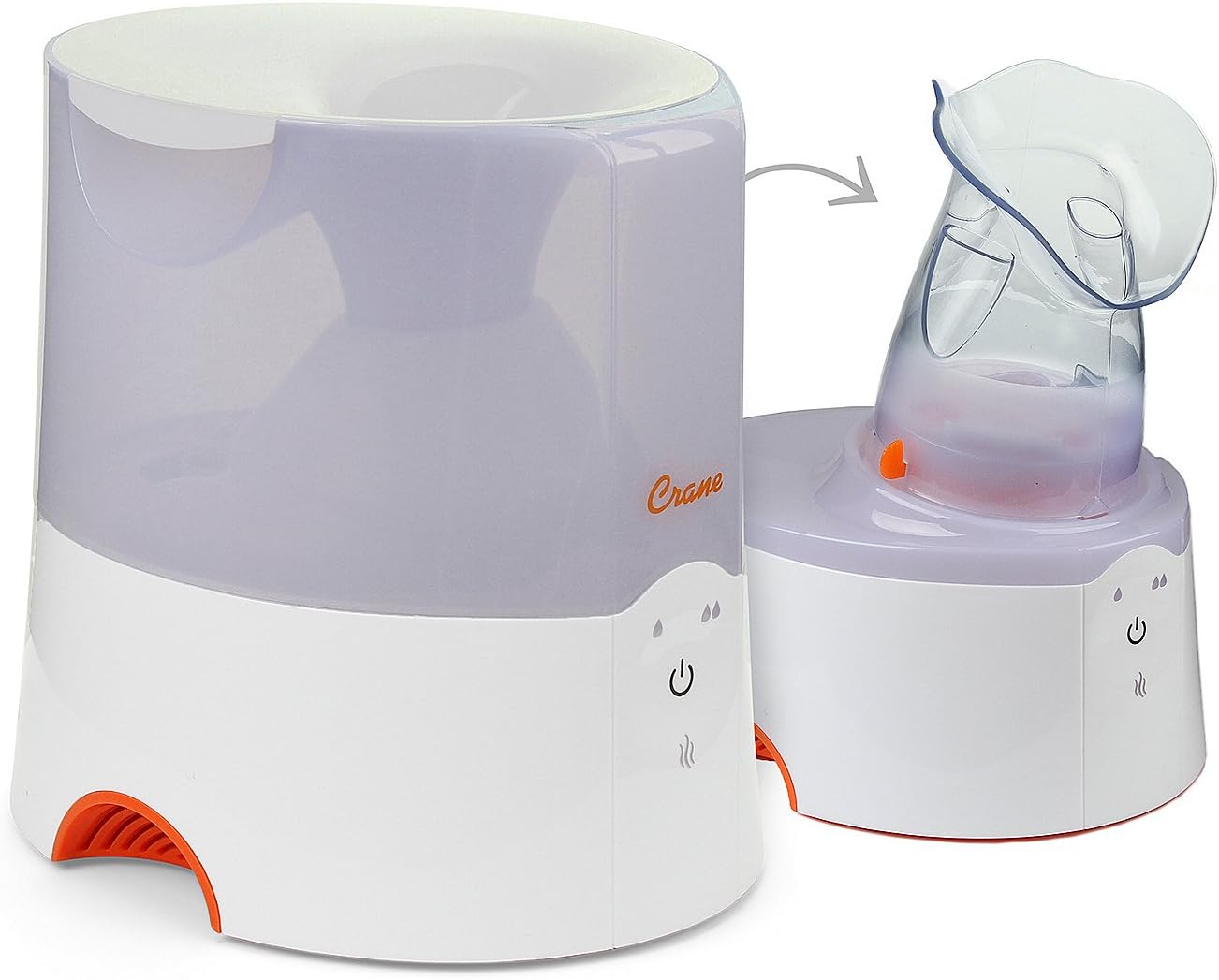 Amazon.com: Crane Personal Steam Inhaler & Warm Mist Humidifier, White ...
