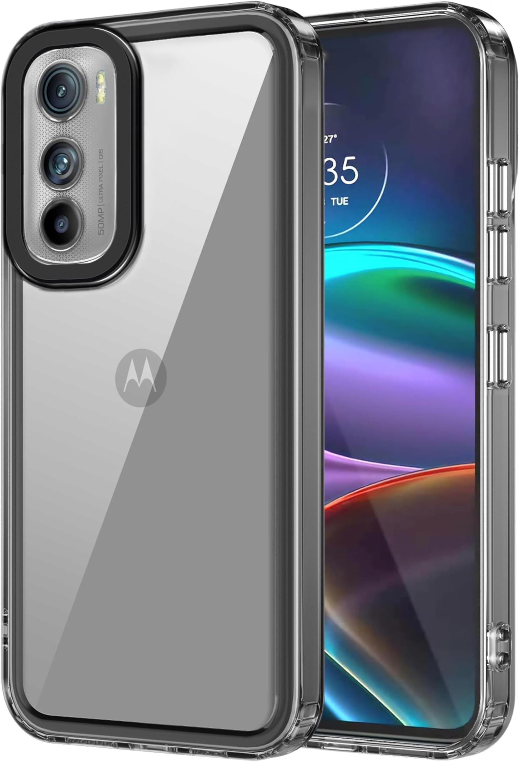 amazon basics Back Case Cover for Motorola Edge 30 5G (TPU + PC ...