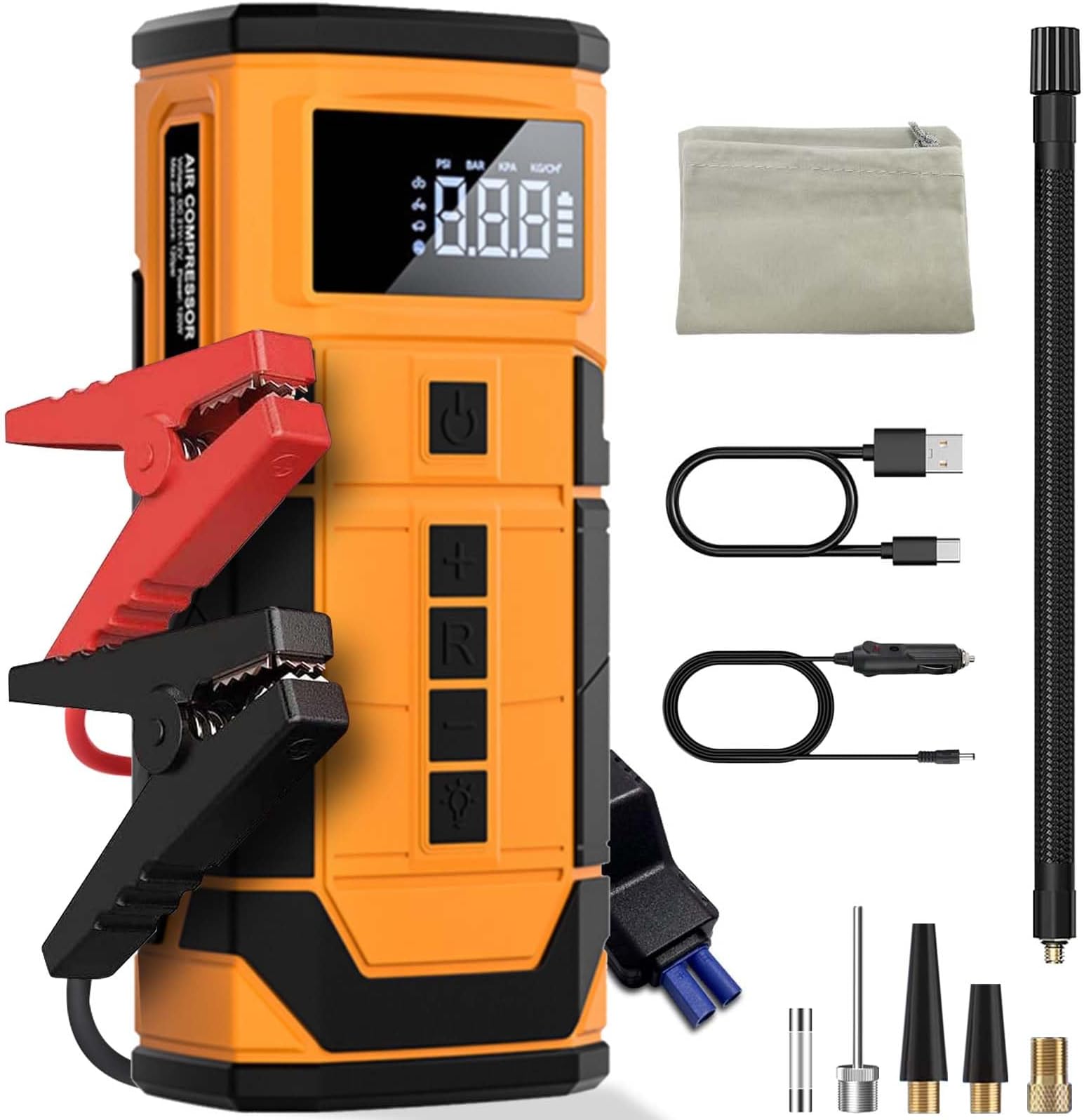 ToolTronix 4-in-1 Car Emergency Power Pack: Jump Starter, 12V Battery ...