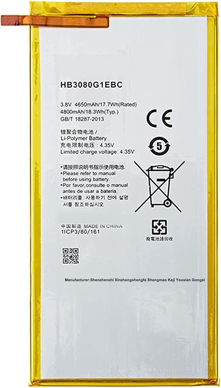 HB3080G1EBW - Batería de repuesto para Huawei MediaPad M2 de 8.0 pulgadas M2-801L M2-801W M2 ...