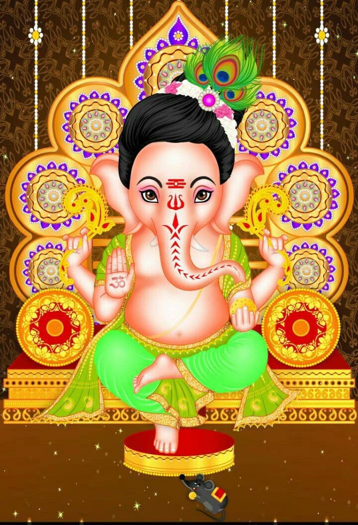 APM Ganpati Wall Sticker/Ganpati Bappa Fully Waterproof Vinyl Sticker ...