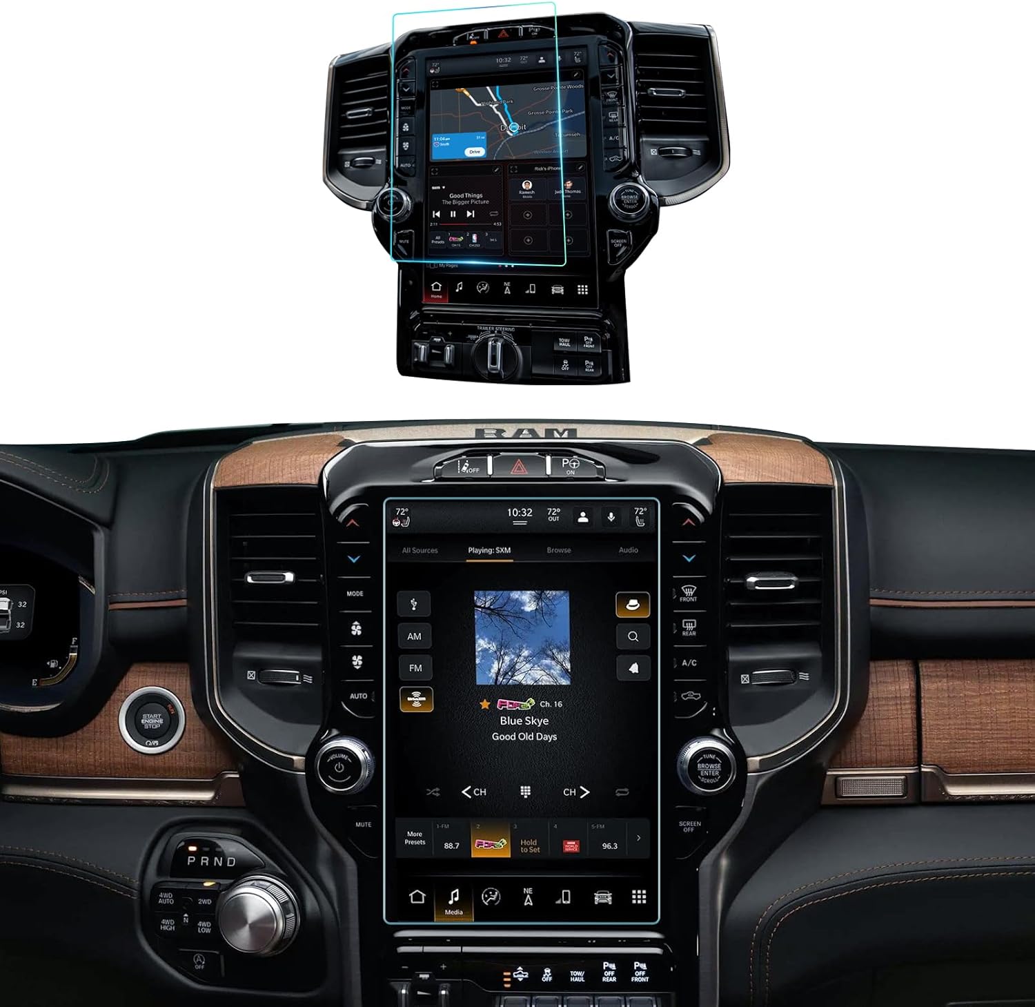 Amazon.com: LANTU Car Screen Protector for 2019-2024 2025 Dodge Ram ...