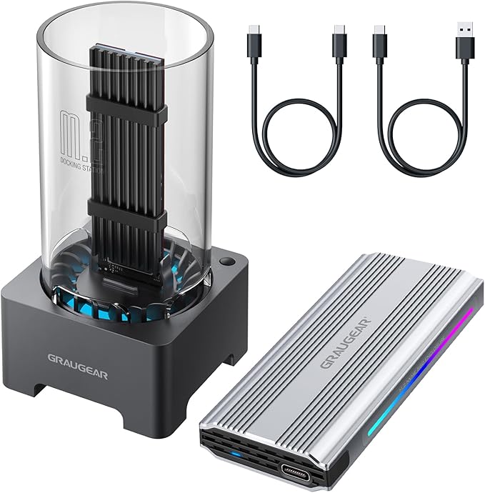 Amazon.com: GRAUGEAR M.2 External Cases Bundle: NVMe/SATA SSD Docking ...
