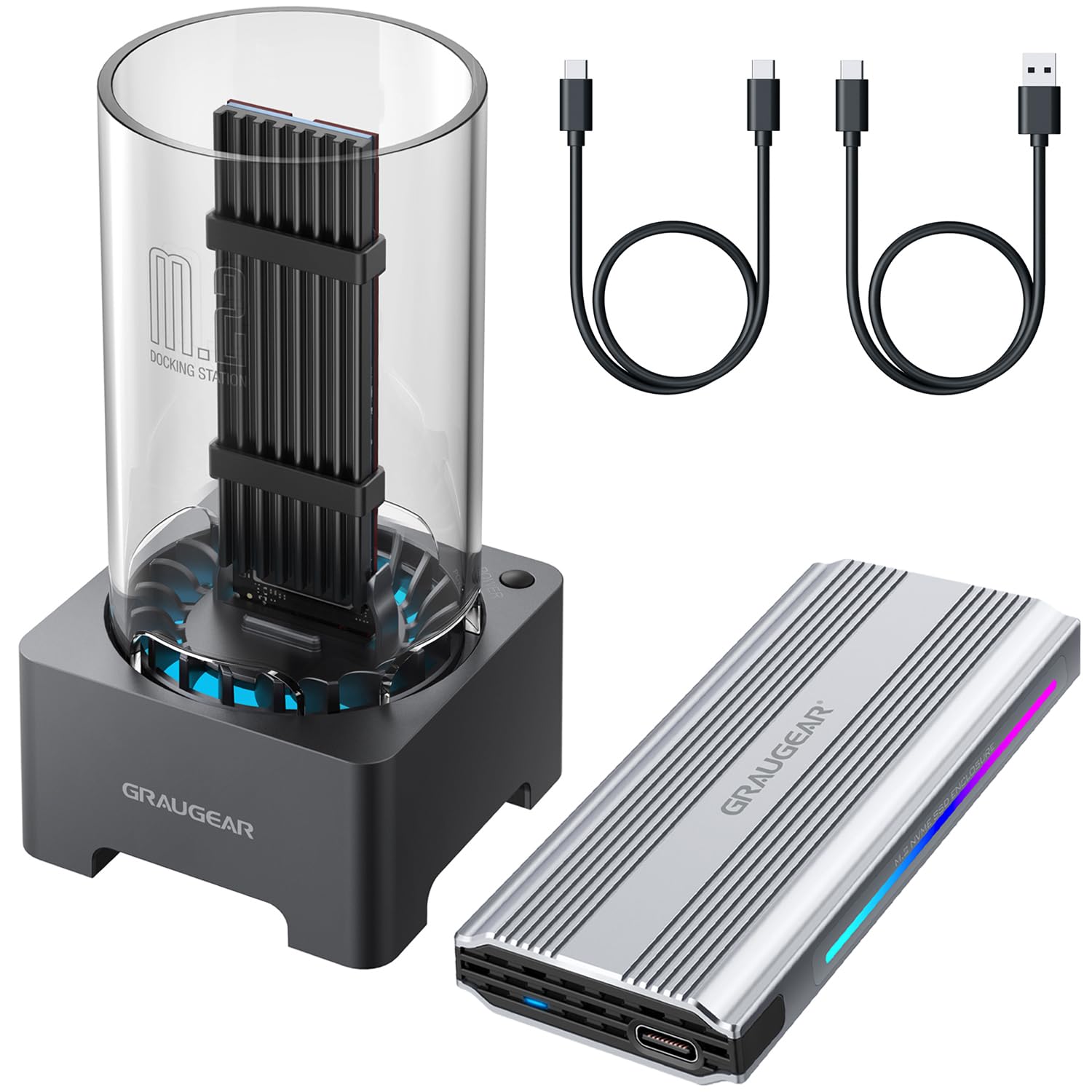 Amazon.com: GRAUGEAR M.2 External Cases Bundle of M.2 NVMe/SATA SSD ...