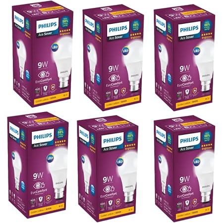 Buy Philips 9-Watts Multipack B22 LED Cool Day White LED Bulb, Pack of ...