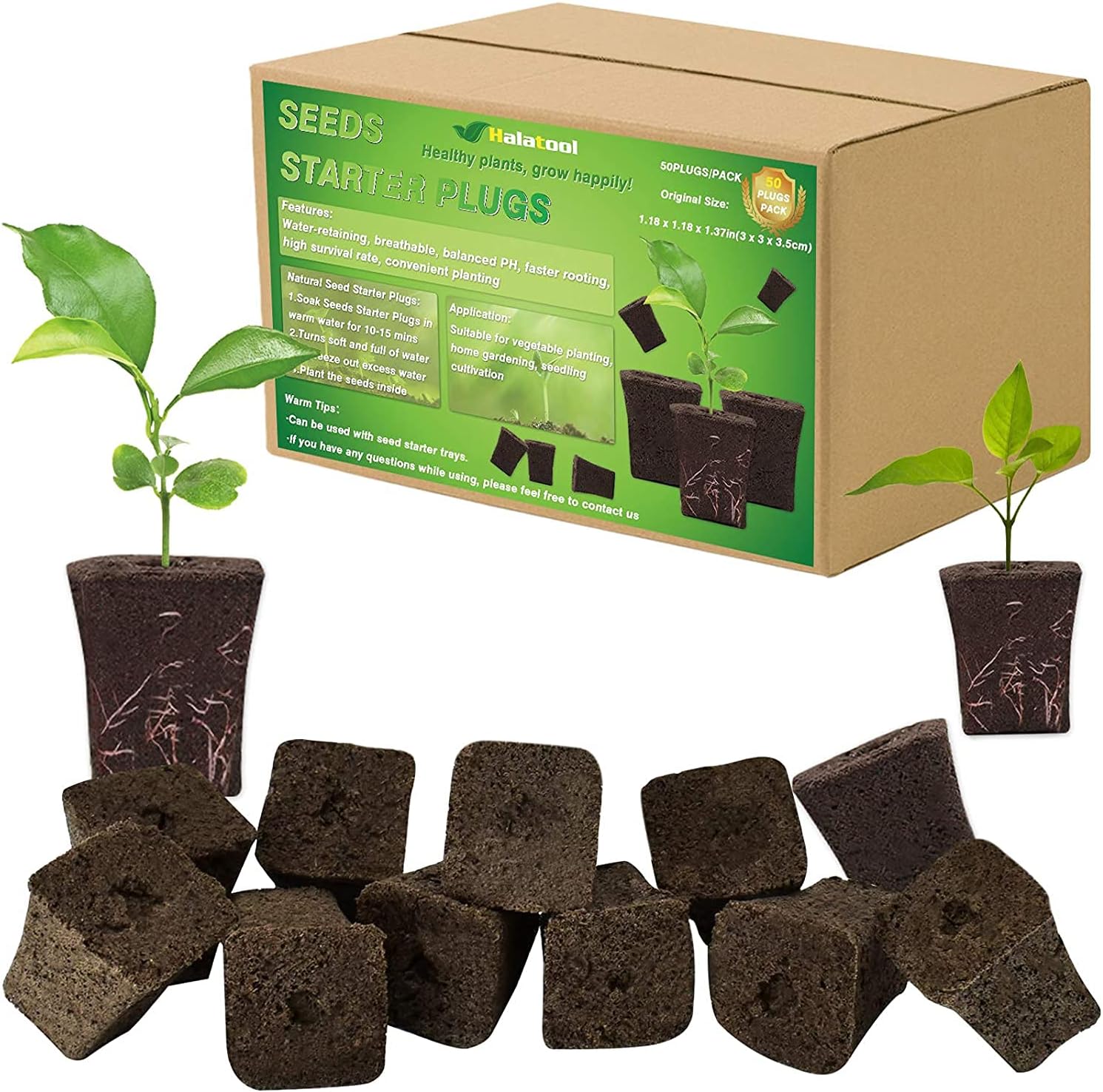 Amazon.com : Legigo 50 Pack Seed Starter Rapid Rooter Plugs- Organic ...
