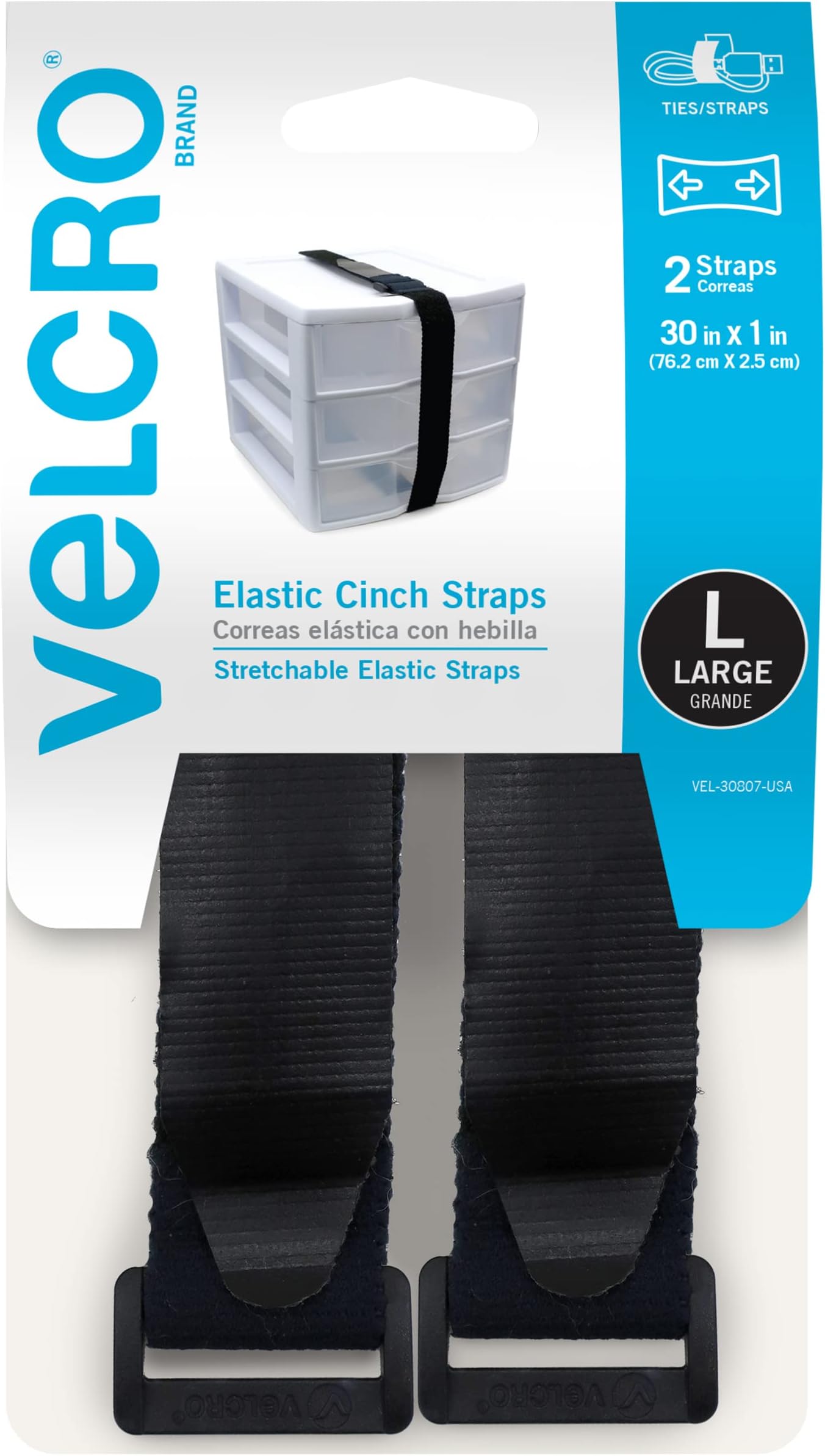 Amazon.com: VELCRO Brand All-Purpose Elastic Straps | Strong & Reusable ...