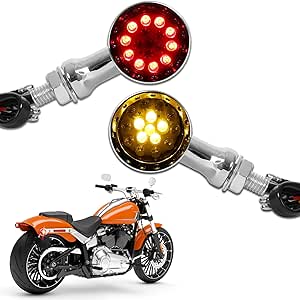 Amazon.com: DREAMIZER Chrome Motorcycle Turn Signals 15 LEDs Bullet ...