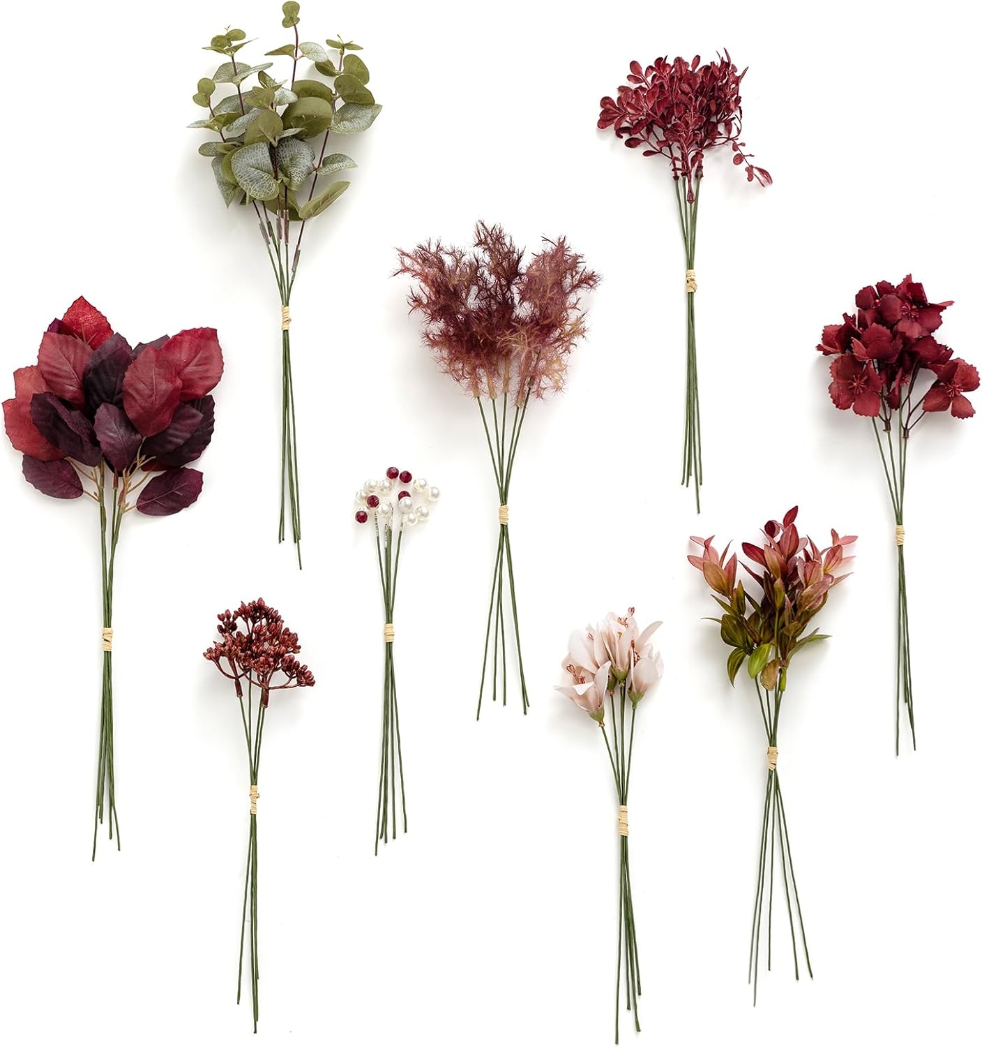 Amazon.com: Ling's Moment Artificial Greenery Stems Box Set, 46pcs with ...