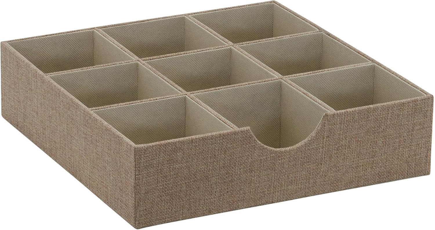 Amazon.com: Household Essentials Brown 723-1 Deep 9 Section Drawer ...