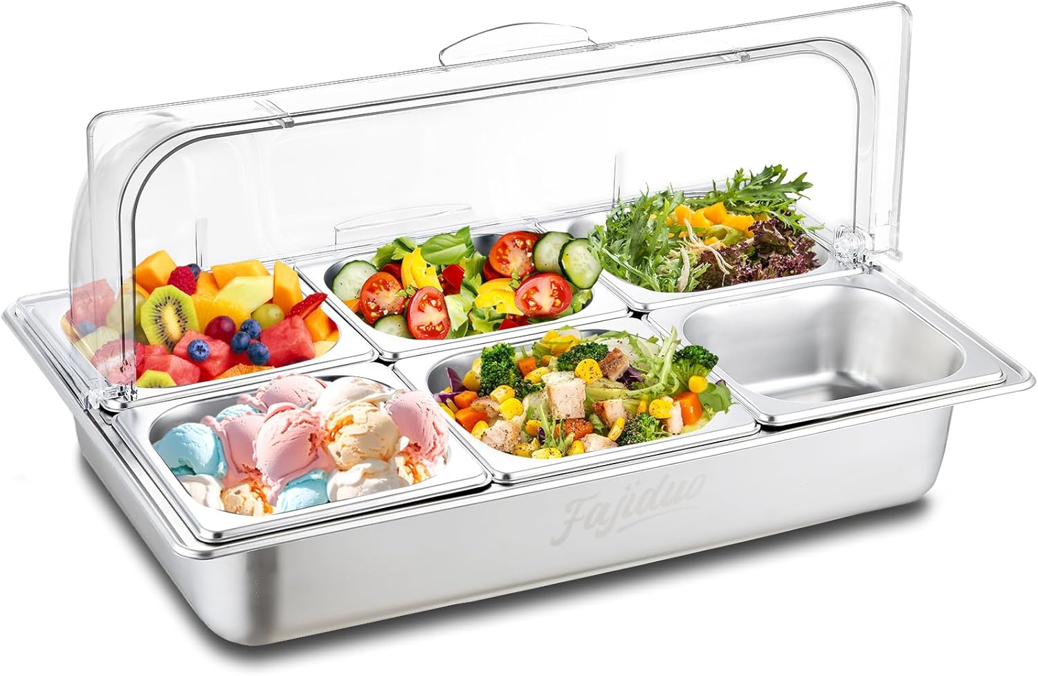 Amazon.com: Countertop Ice Food Serving Display Container, Spice ...