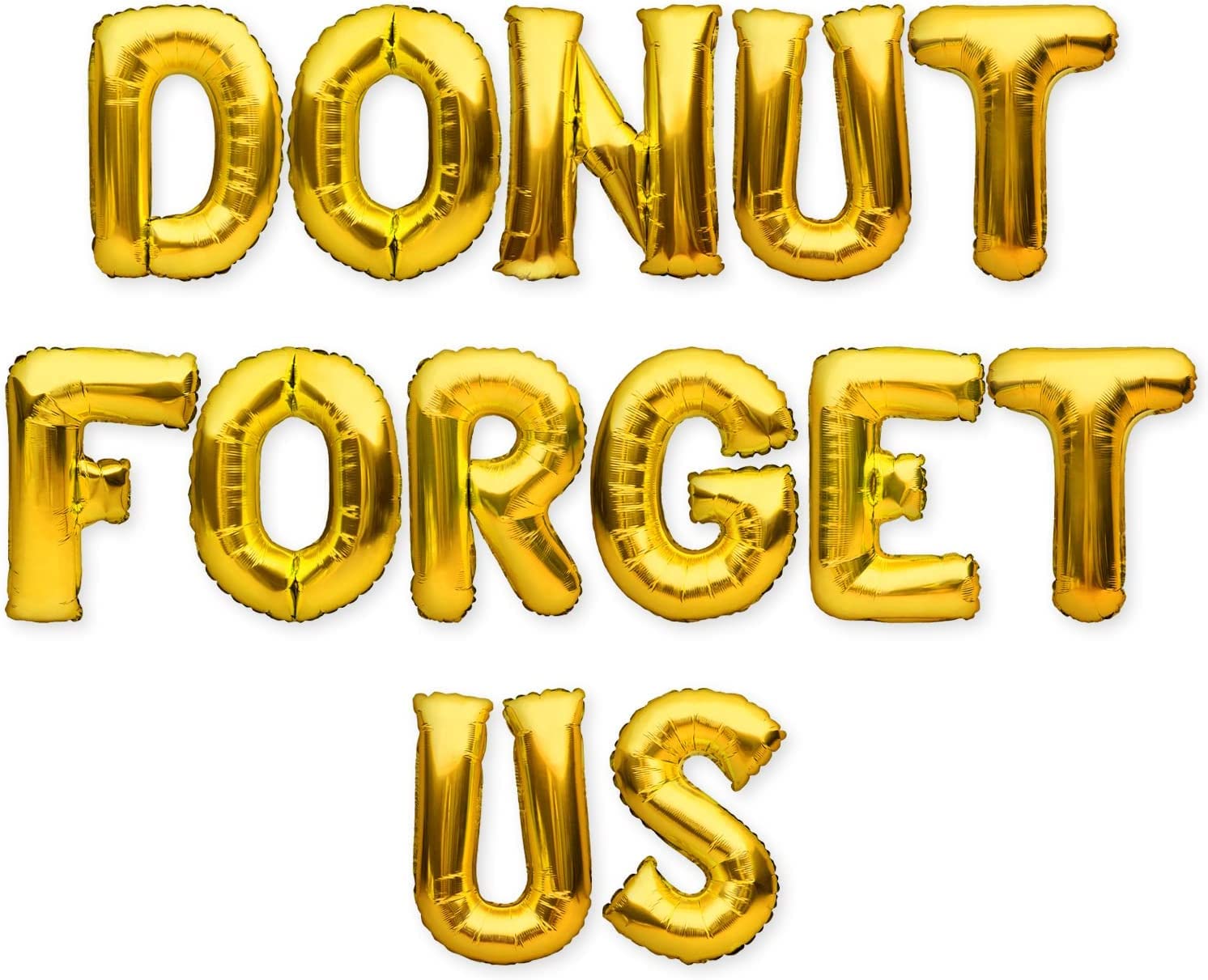 Ruburu "DONUT FORGET US" Gold Balloon Going Away Party Decorations for ...