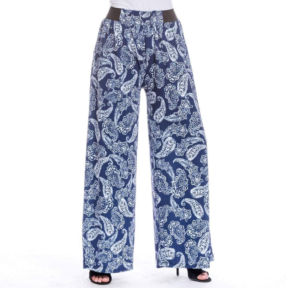 Magic Pantz Blue Paisley - Plus Size - Palazzo Pants - Cut to Length ...
