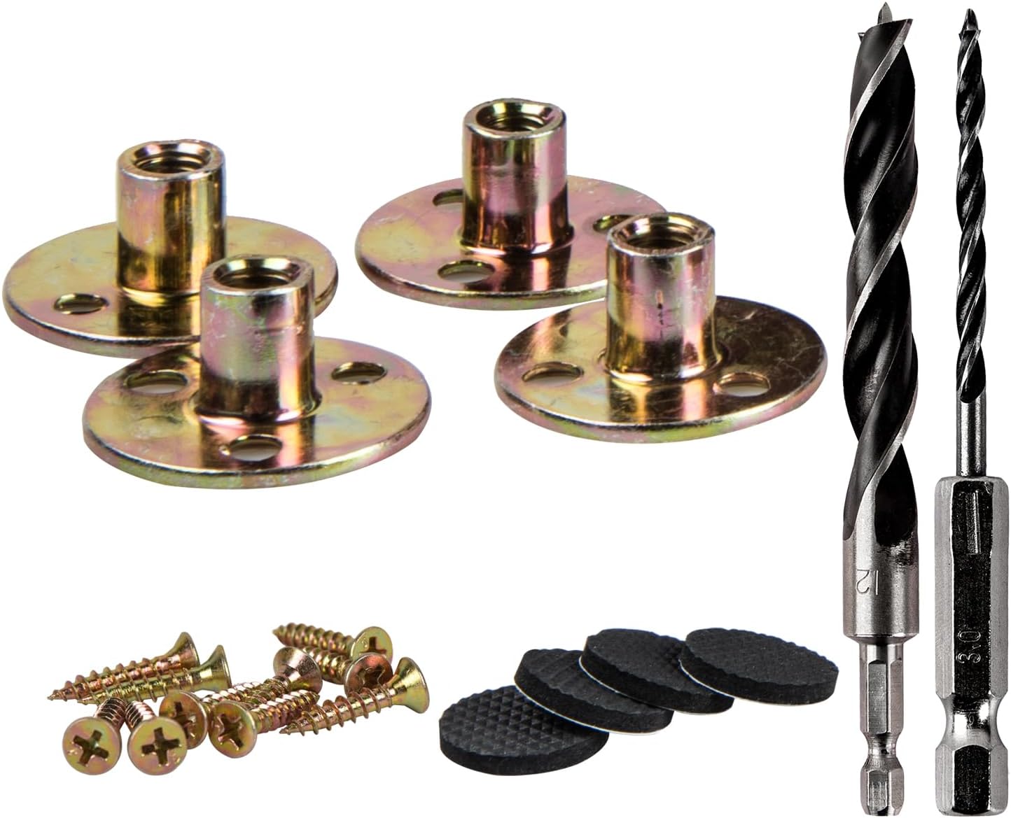 WEICHUAN Simple Furniture Legs Mounting Hardware Sets - Include 5/16 ...