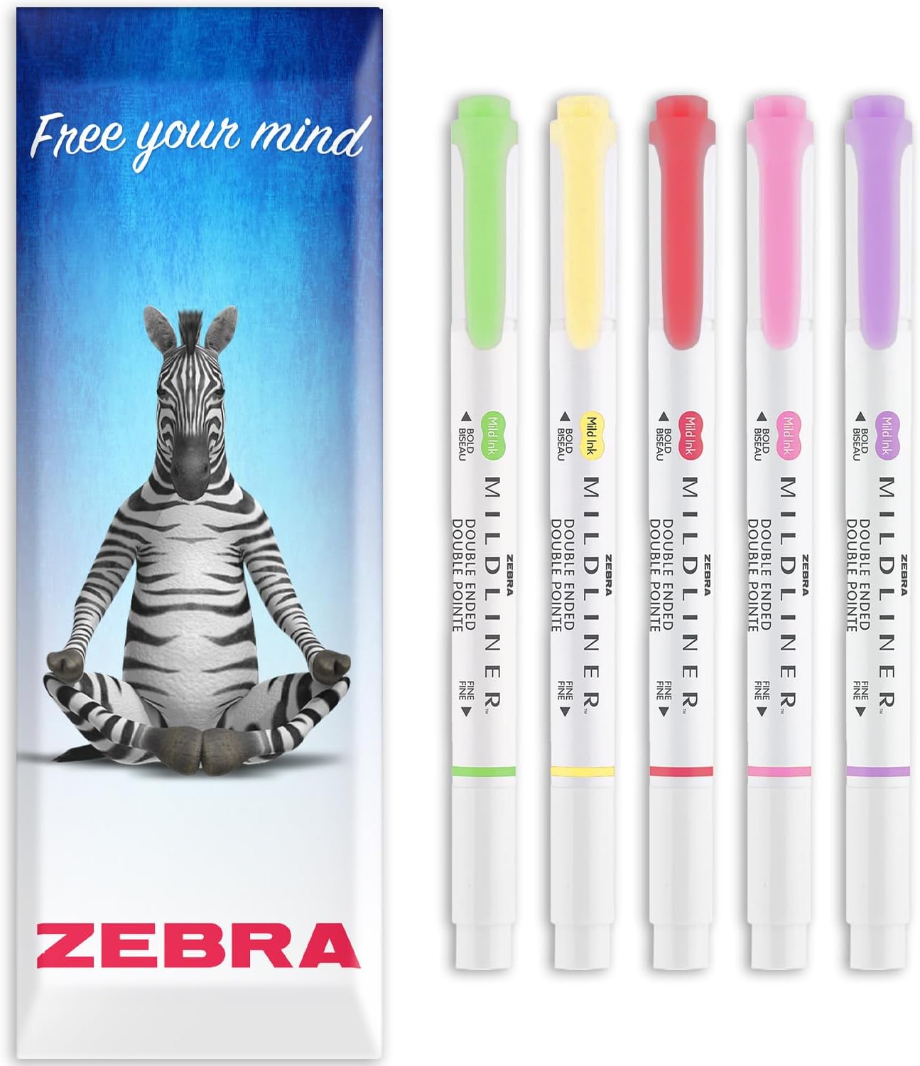 Zebra Mildliner Creative Marker Highlighter Pens - Double Ended ...