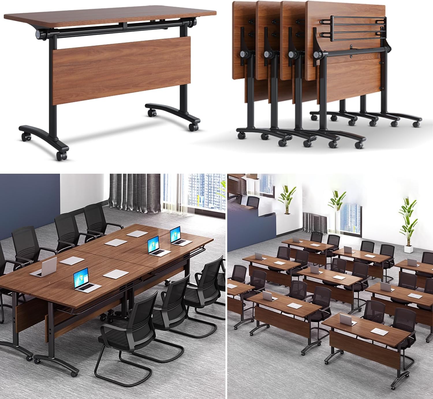 Amazon.com: Folding Conference Room Tables,Large Rectangle Conference ...