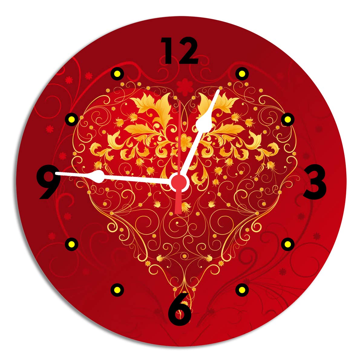 BlueBird Happy Valentine's Day Round Wall Clock | Valentine Gifts for ...