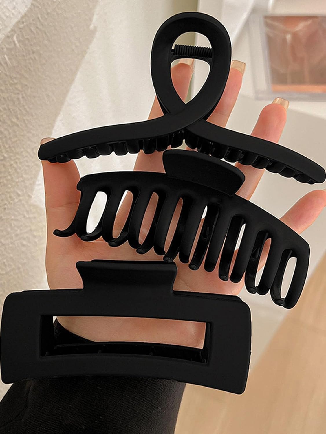 Gladsome - Large Women Aesthetic Matte Hair Claw Clips, Korean Style ...