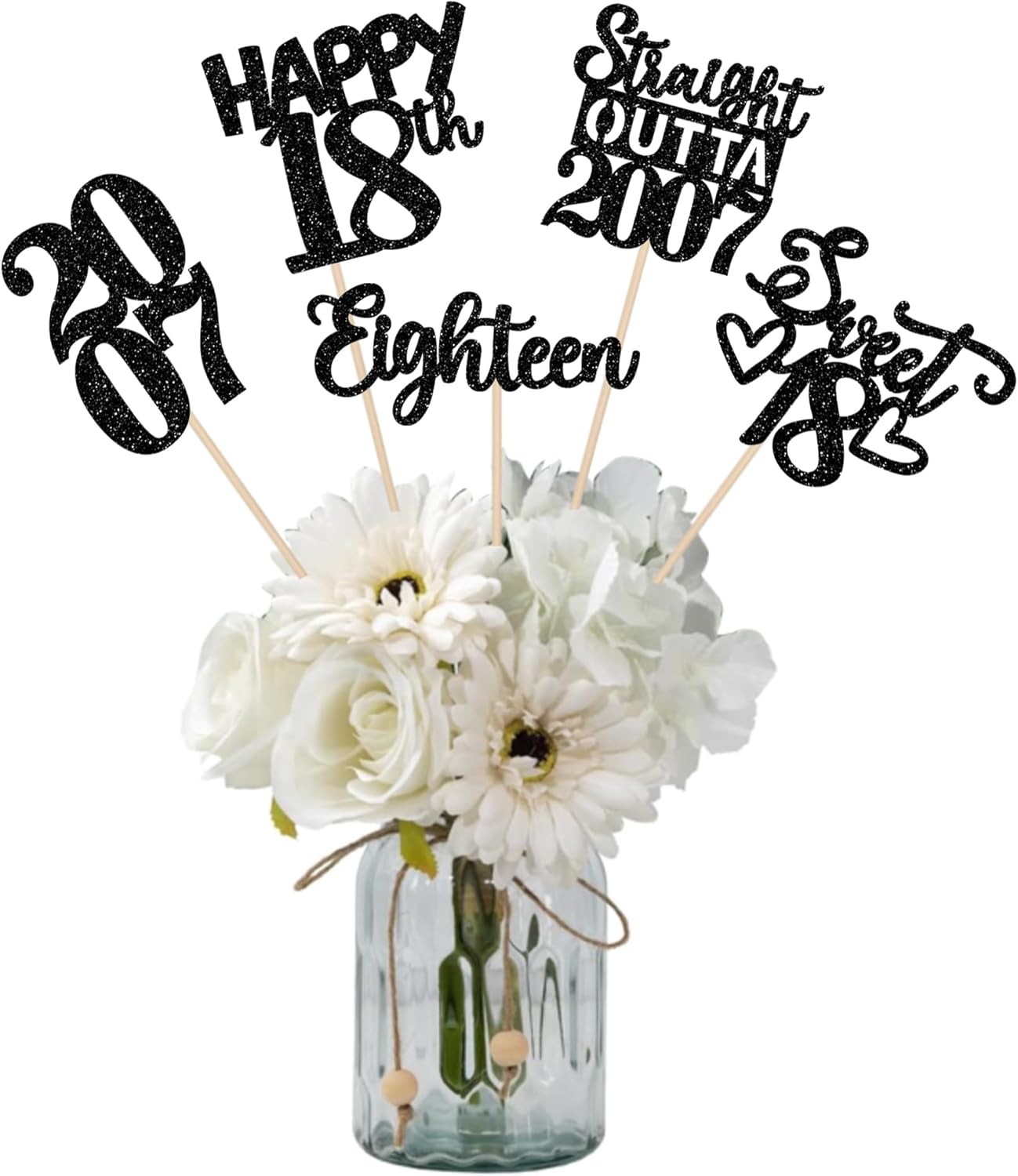 Amazon.com: 15 PCS 18th Birthday Centerpiece Sticks Eighteen Happy 18th ...