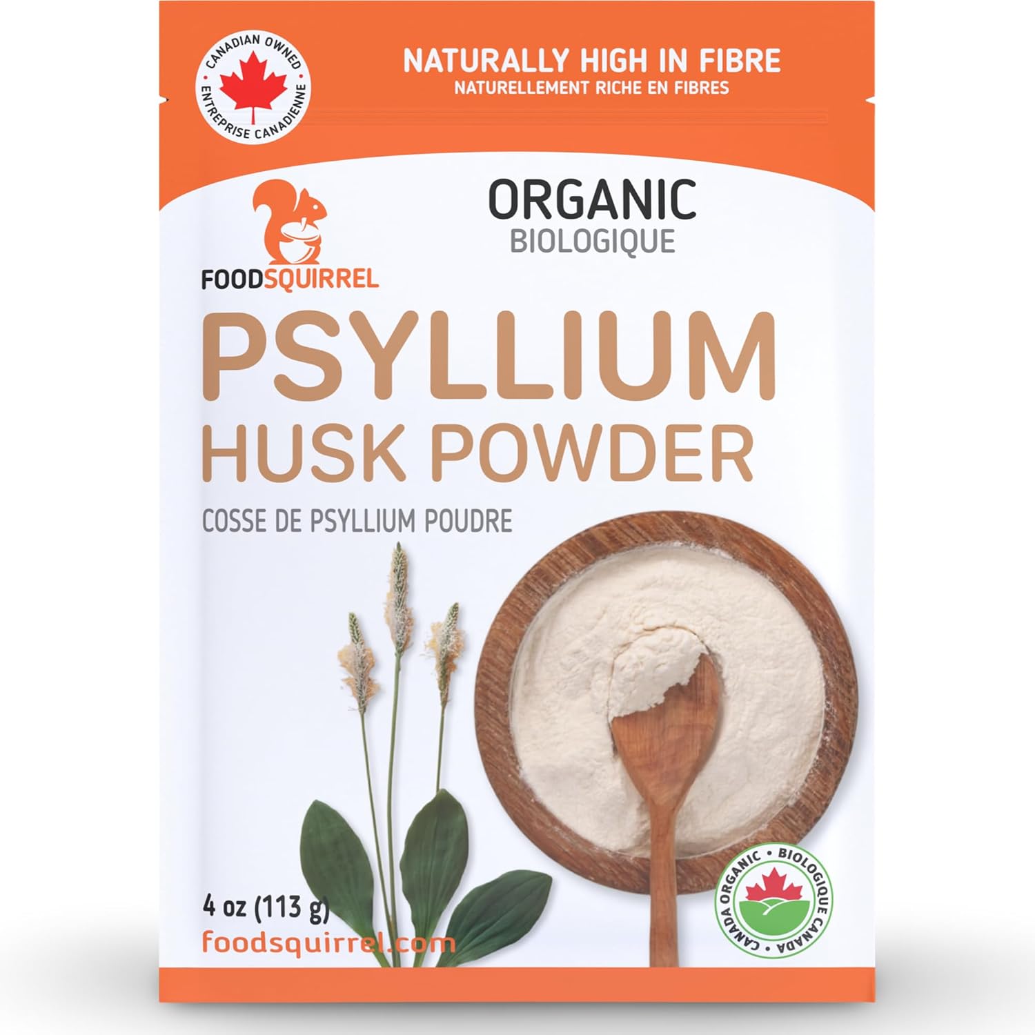 Organic Psyllium Husk Powder 4oz (113g) - Finely Ground, Unflavored ...