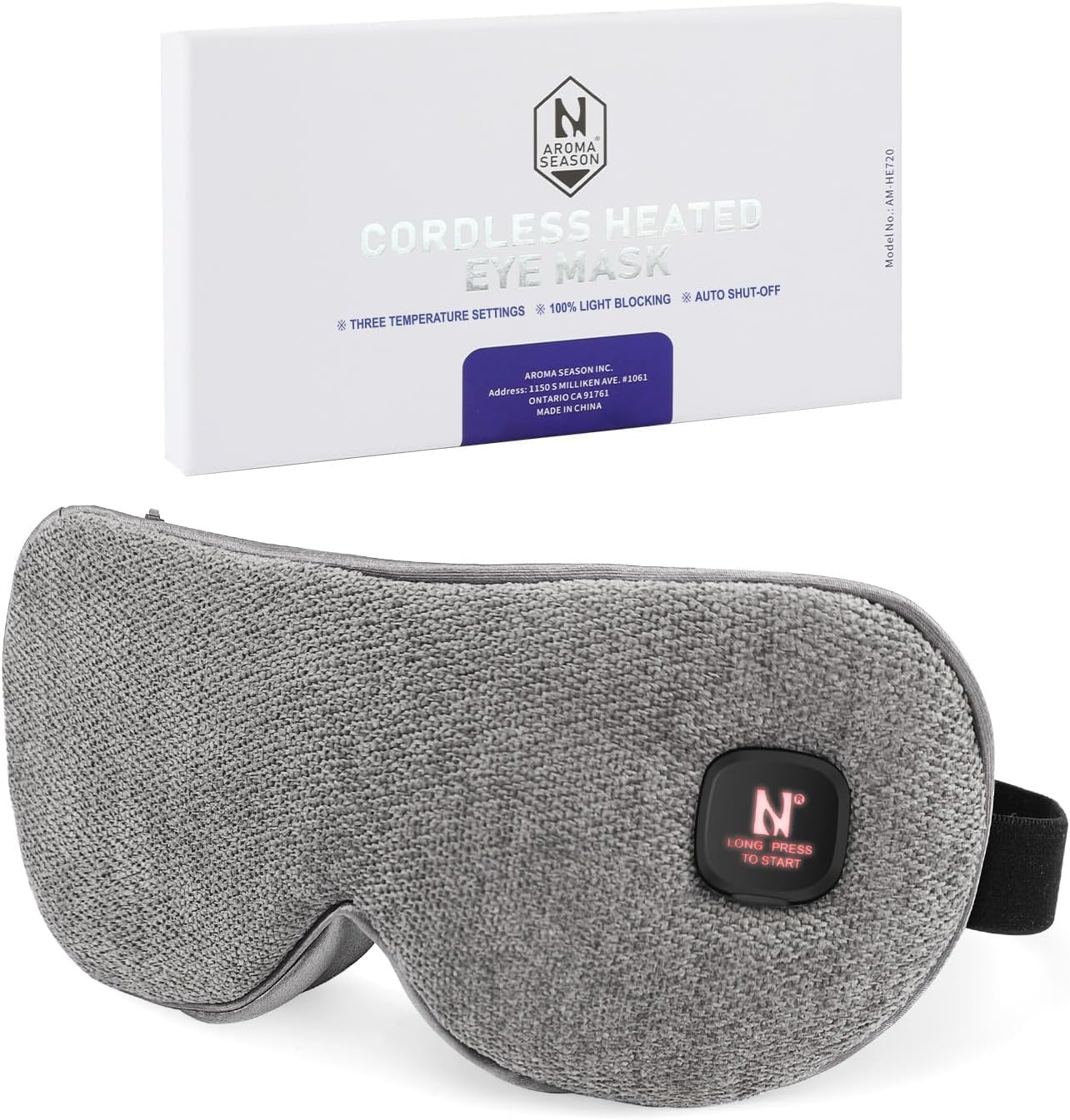 Amazon.com: Aroma Season Heated Eye Mask, Cordless and Washable Warm ...