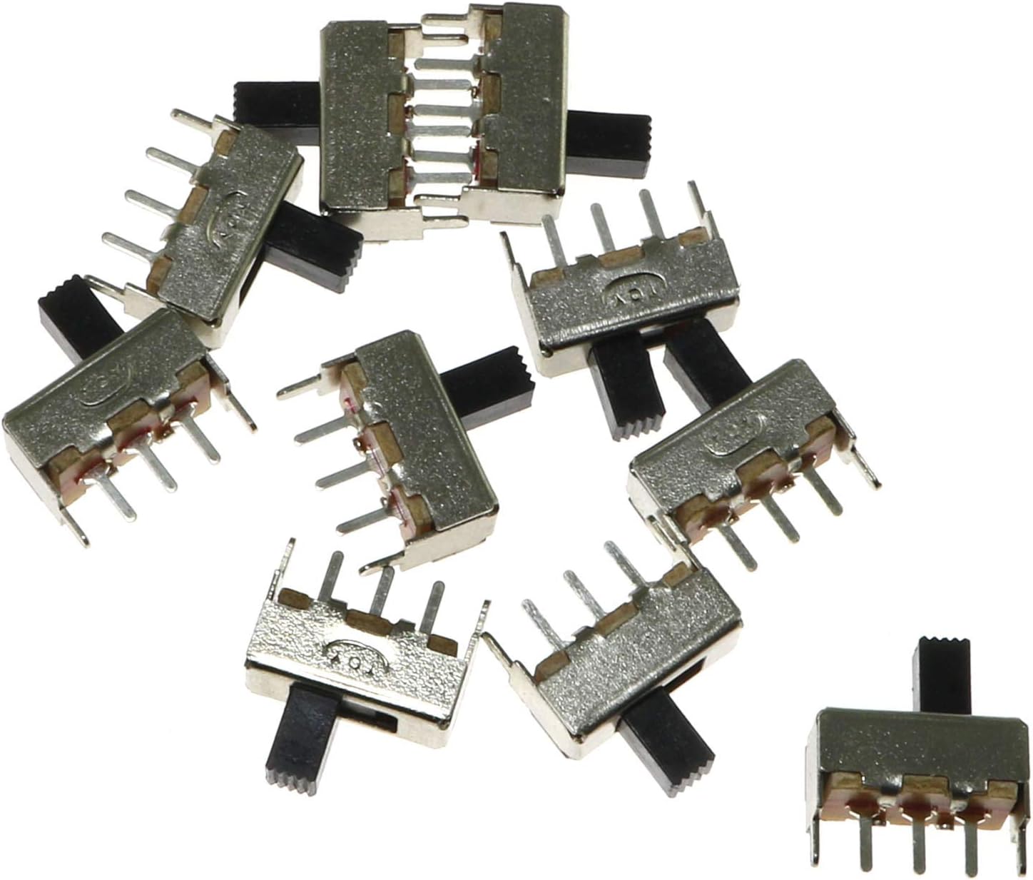 RLECS 10-Pack 2 Position 50V/0.5A DC Vertical Slide Switch On/Off 3 Pin ...