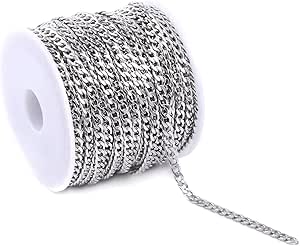 Amazon.com: 33Feet Stainless Steel Chunky Curb Chains Twisted Links ...