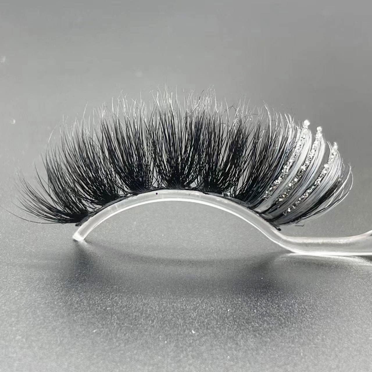 Amazon.com: Elegant Lashes C966 Premium Color False Eyelashes (Thick ...