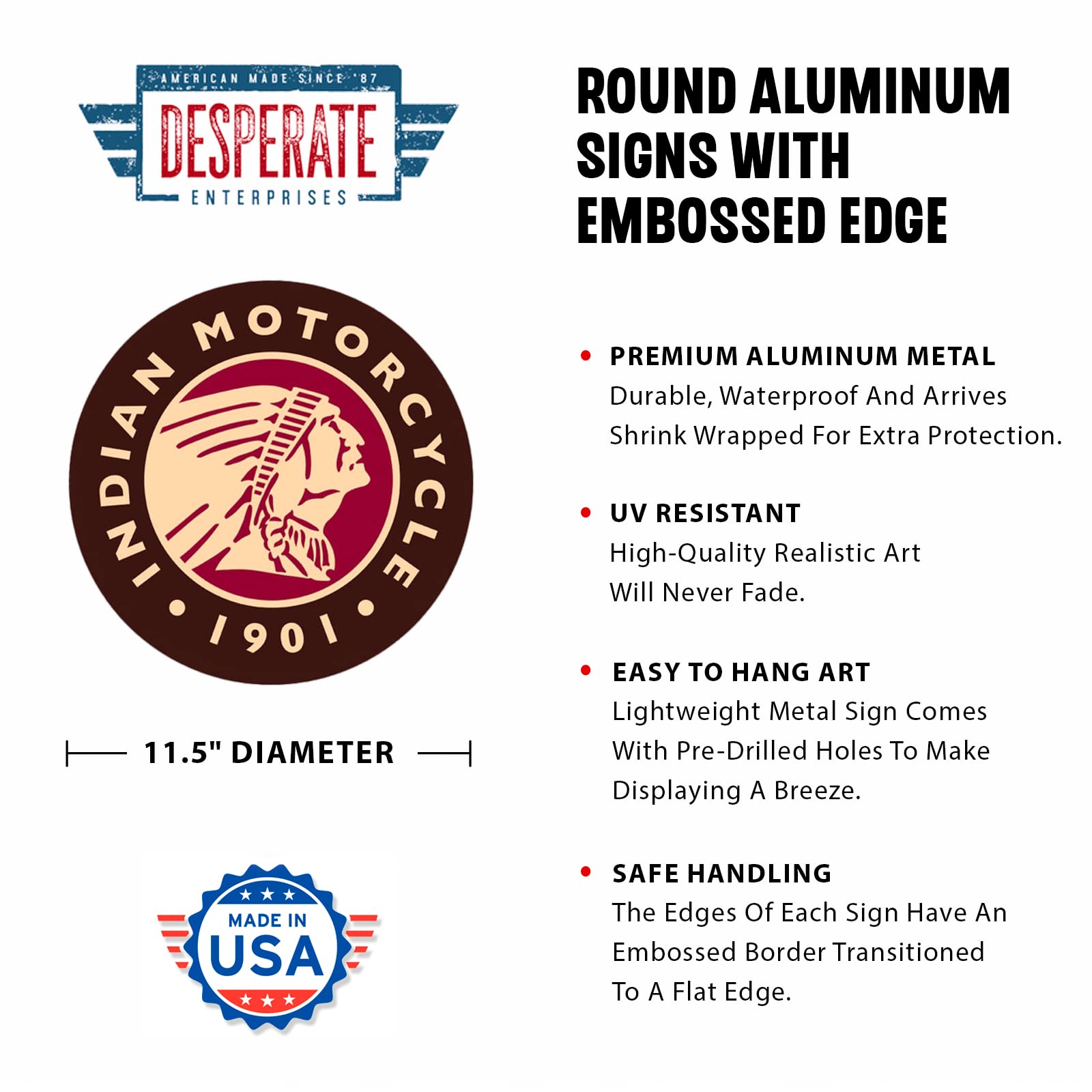Indian Motorcycle Logo Round
