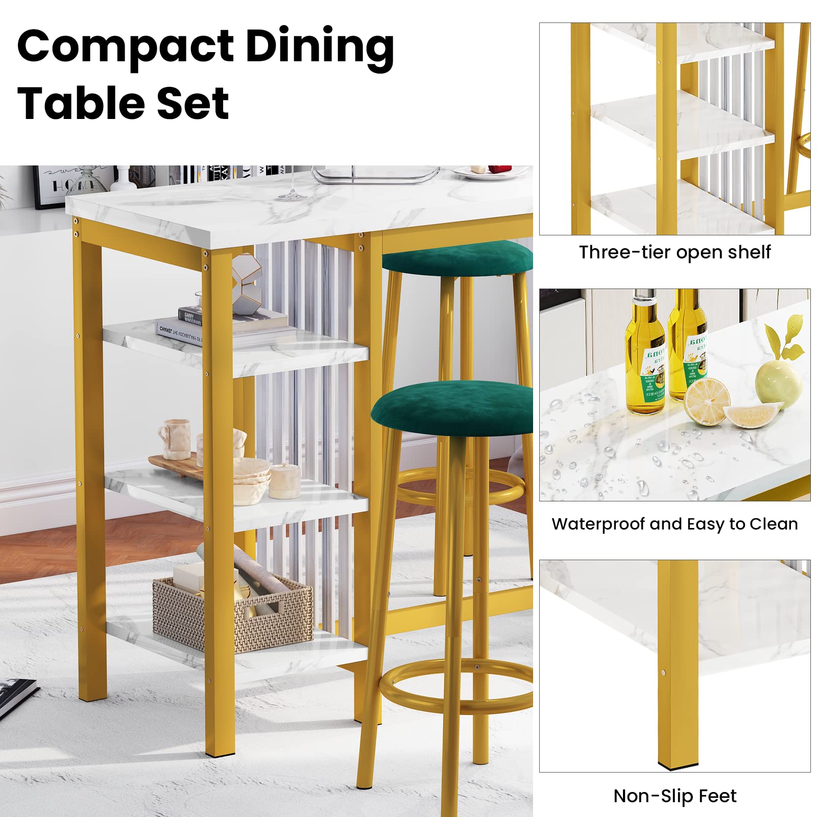 Snapklik.com : DKLGG 3-Piece Bar Table Set