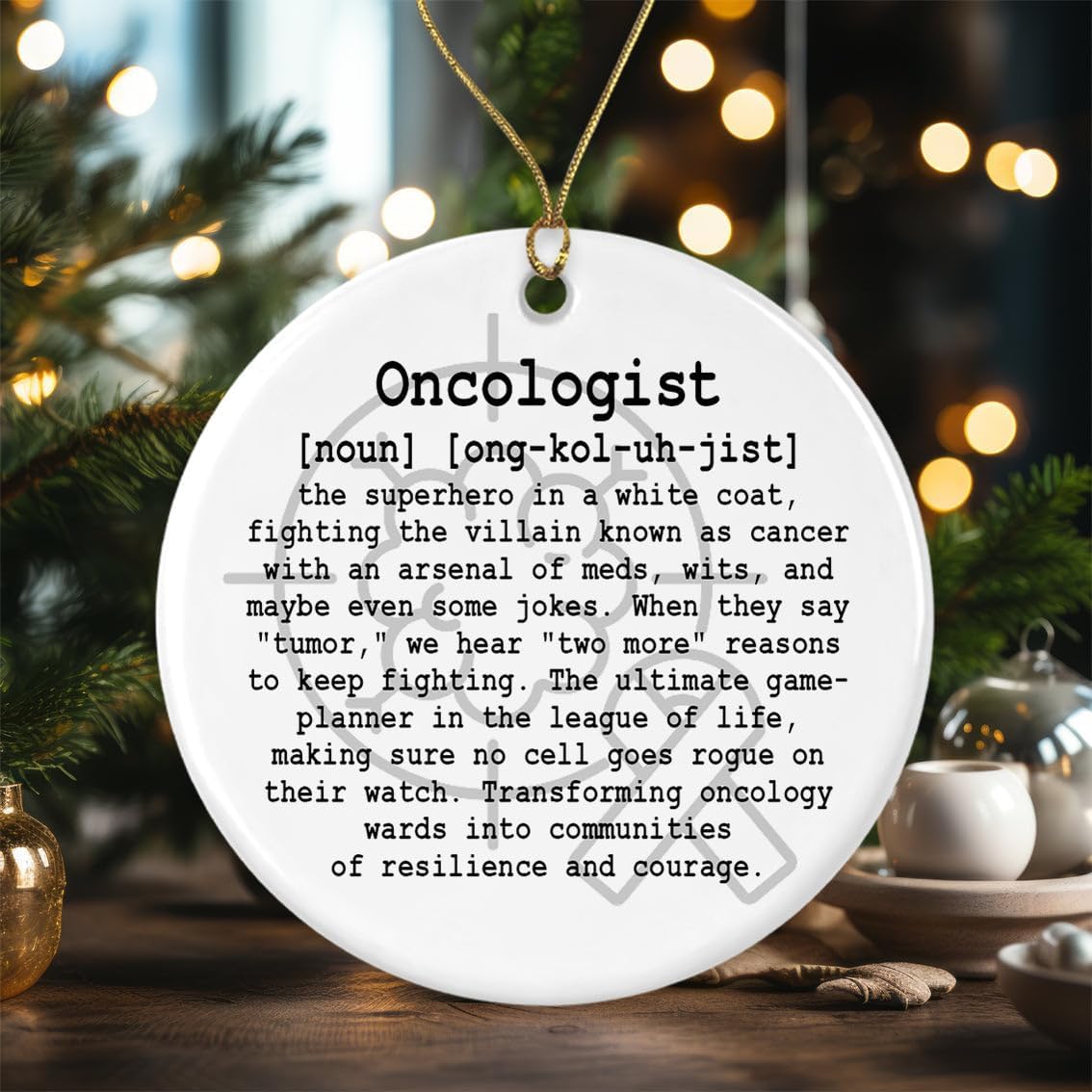 Amazon.com: Oncologist Definition Ornament - Funny Definition Ornament ...