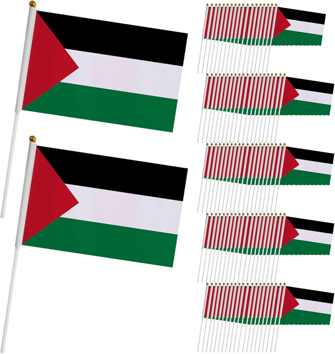 Amazon.com: 100PCS Hand Held Small Mini Flag Palestine Flag Palestinian ...