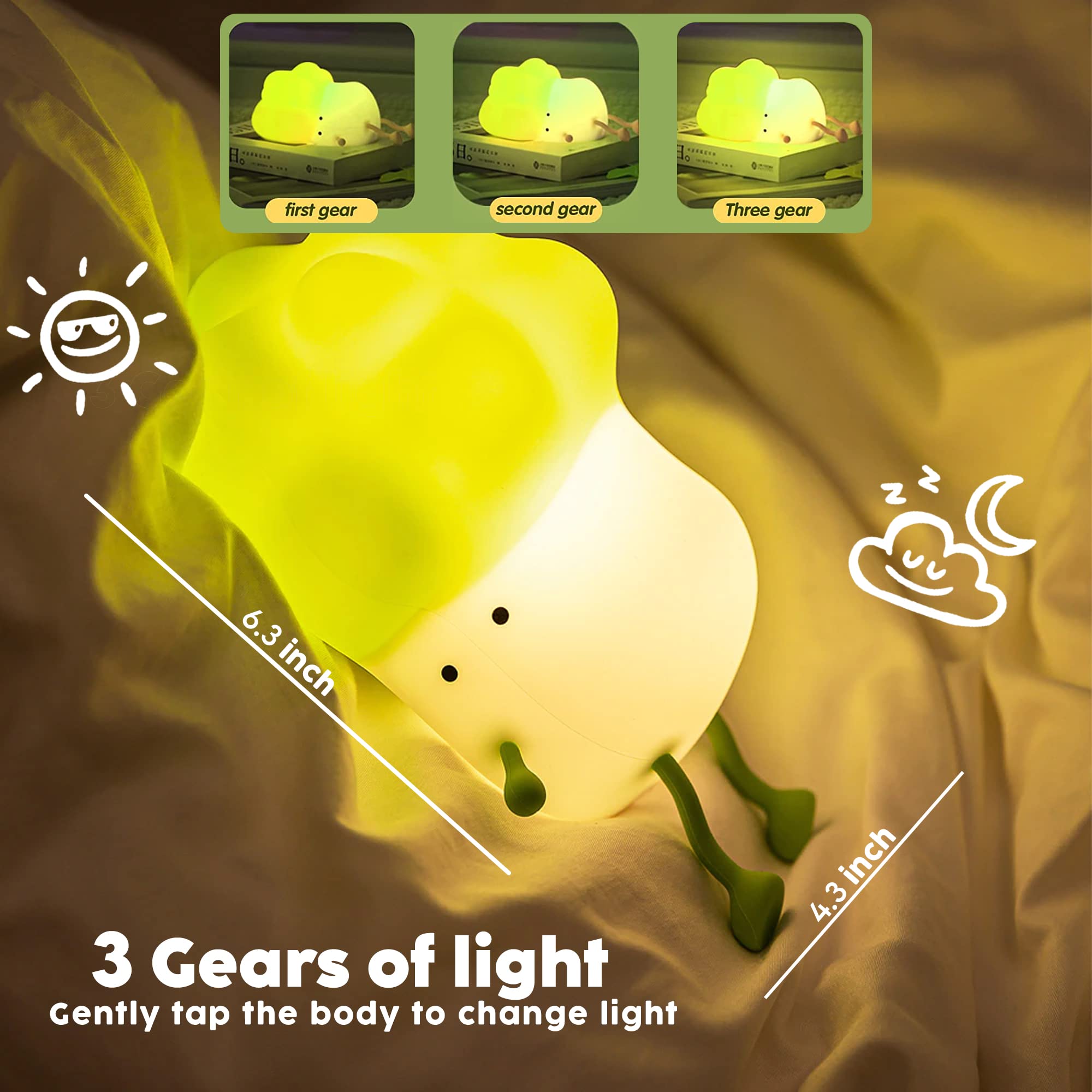 Lumoonosity Cabbage Night Light - Cabbage Light for Bedroom Decor ...